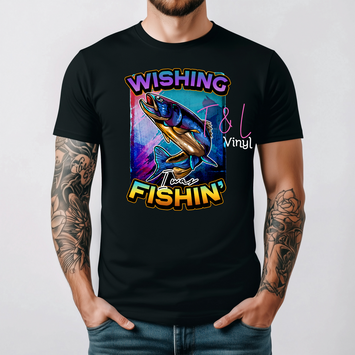 737 DTF Wishing I was Fishing Print – T & L Vinyl