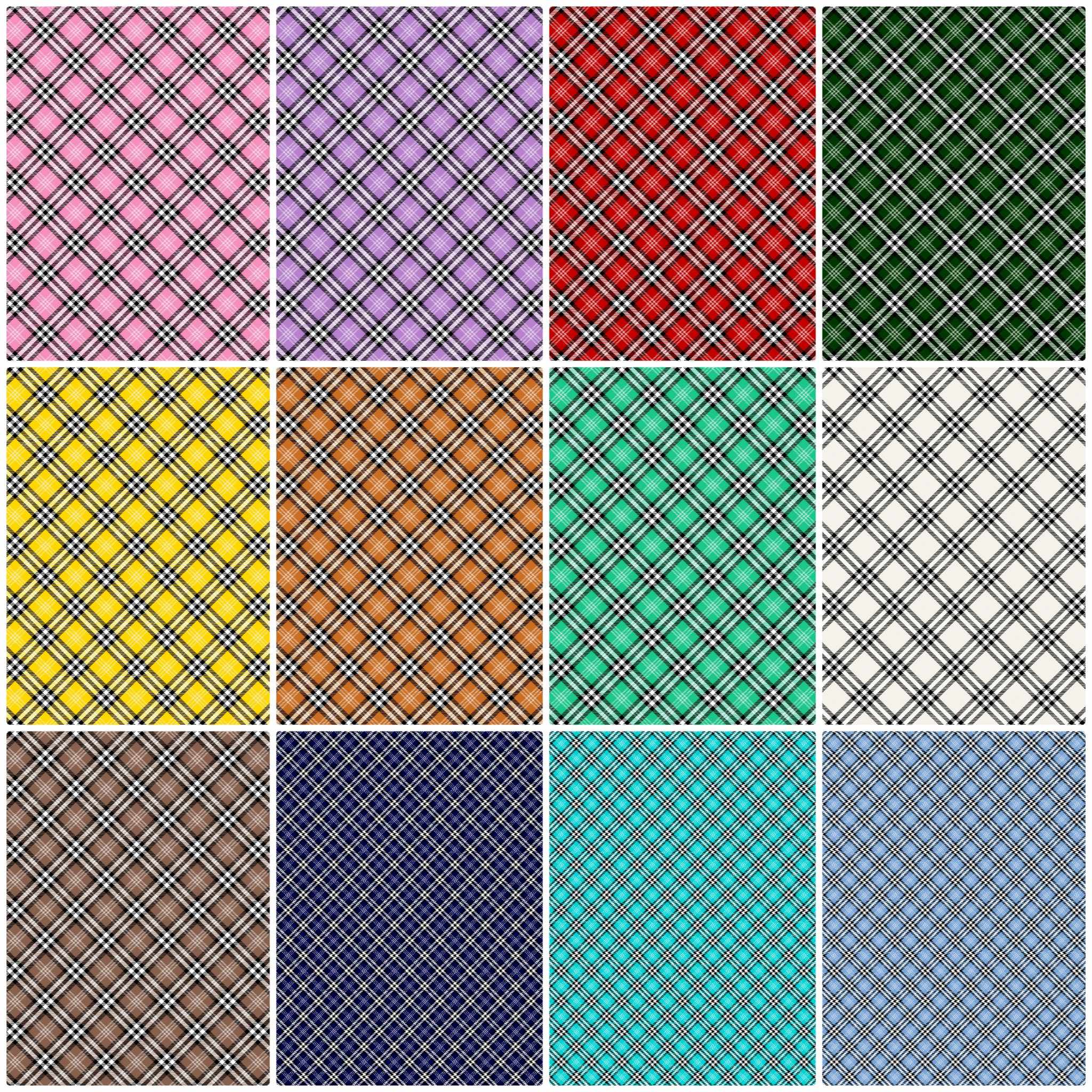 Plaid Colour Print Pack - 12 Colours (Saving Bundle) – T & L Vinyl