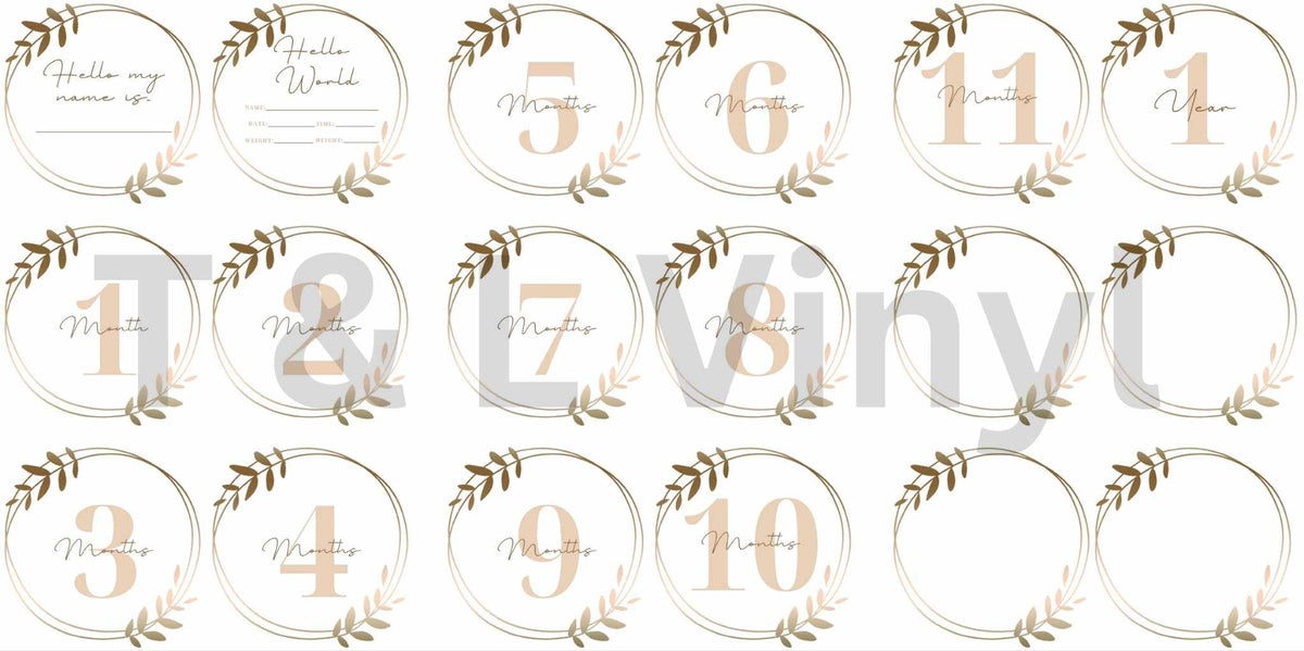 Brown Milestone Sublimation Sheet 72 (Perfect for our acrylic Mileston ...