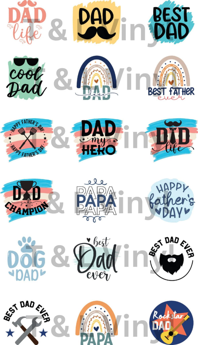 Father's Day Keyring Sublimation Prints 124 – T & L Vinyl