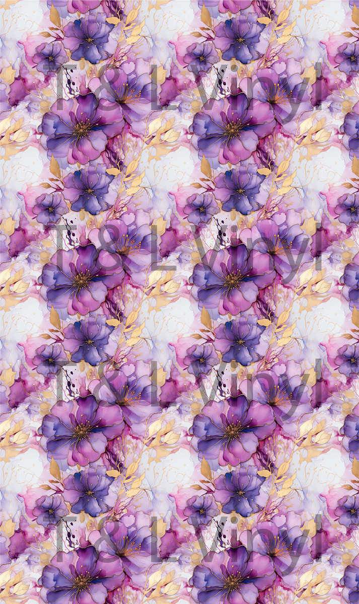 613 Purple Flowers Sublimation prints – T & L Vinyl