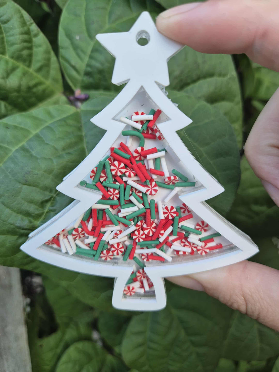 Christmas Tree Shaker Acrylic Bauble – T & L Vinyl