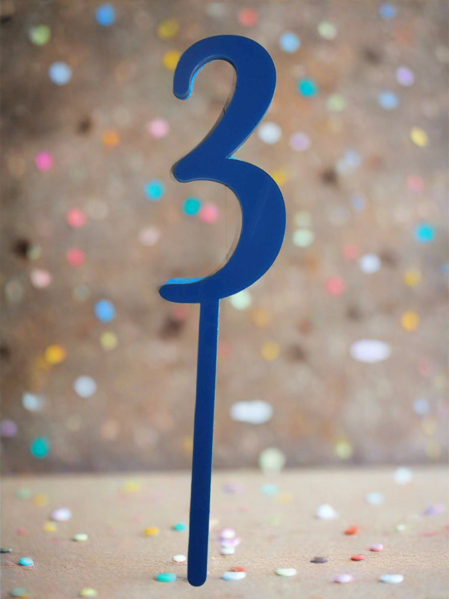 Cake Topper - Number 3 – T & L Vinyl
