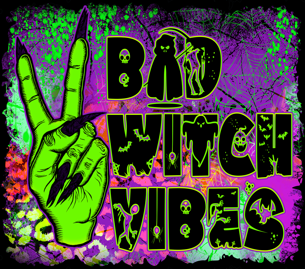 Bad Witches Vibe 20 oz vinyl wrap (219) – T & L Vinyl