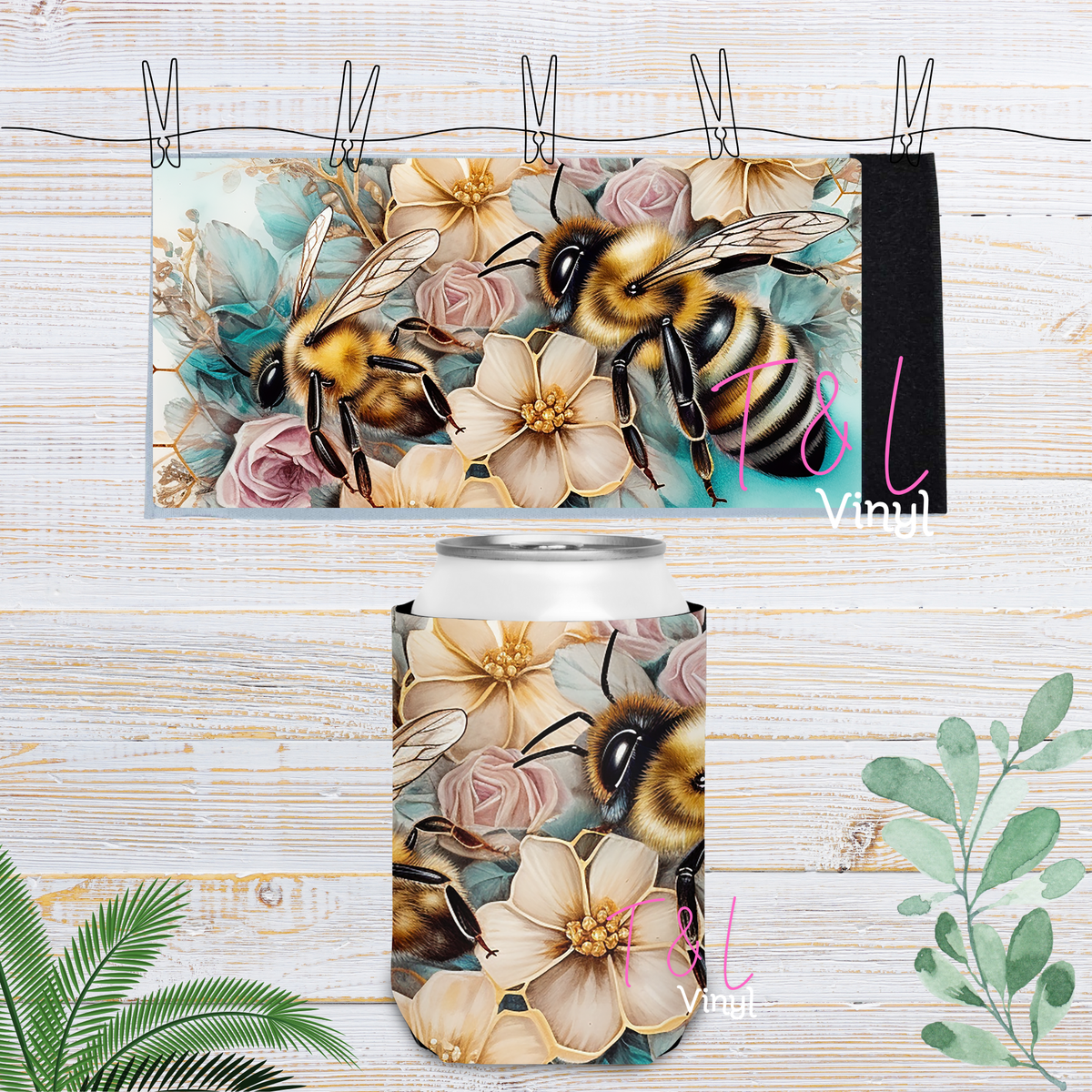 61 Bees Velcro Stubby Cooler Sublimation – T & L Vinyl