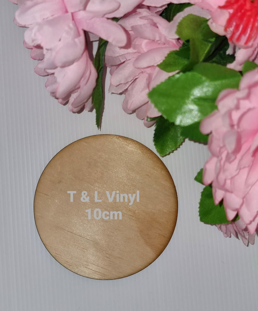 10 cm Wooden Round Circle Disks – T & L Vinyl
