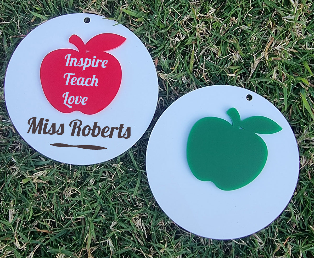 120mm Apple Circle Disk Blank - Perfect for Educator and Teacher Day G ...