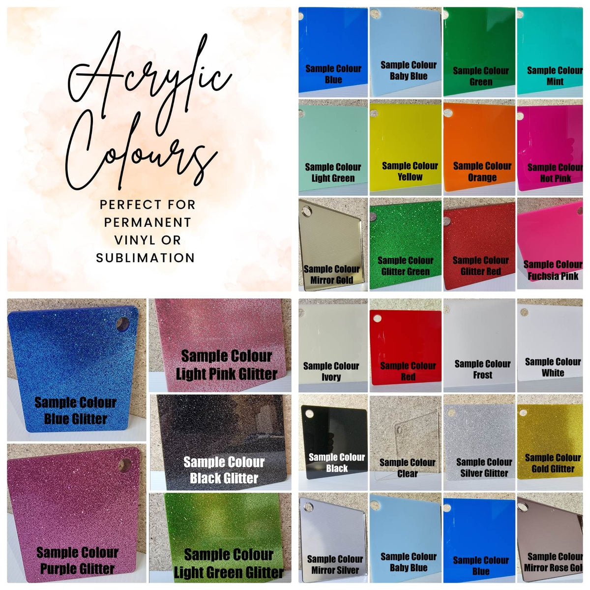Acrylic Sample Pack – T & L Vinyl